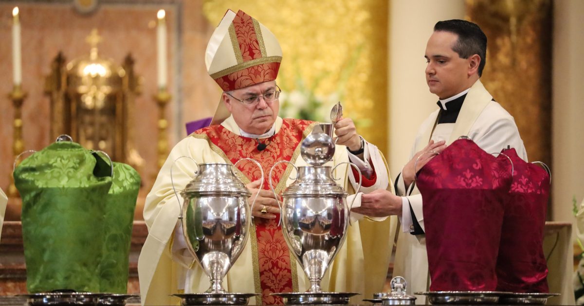 Chrism Mass, with its Blessing of Holy Oils, Set for April 16- AD Today